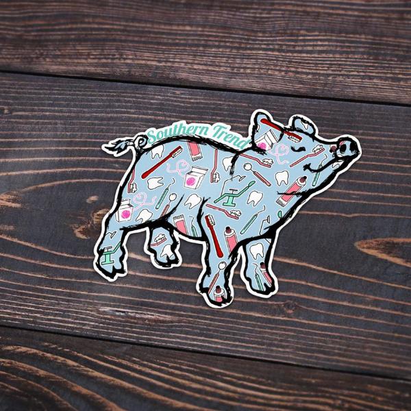 Dental Pig Sticker – Southern Trend